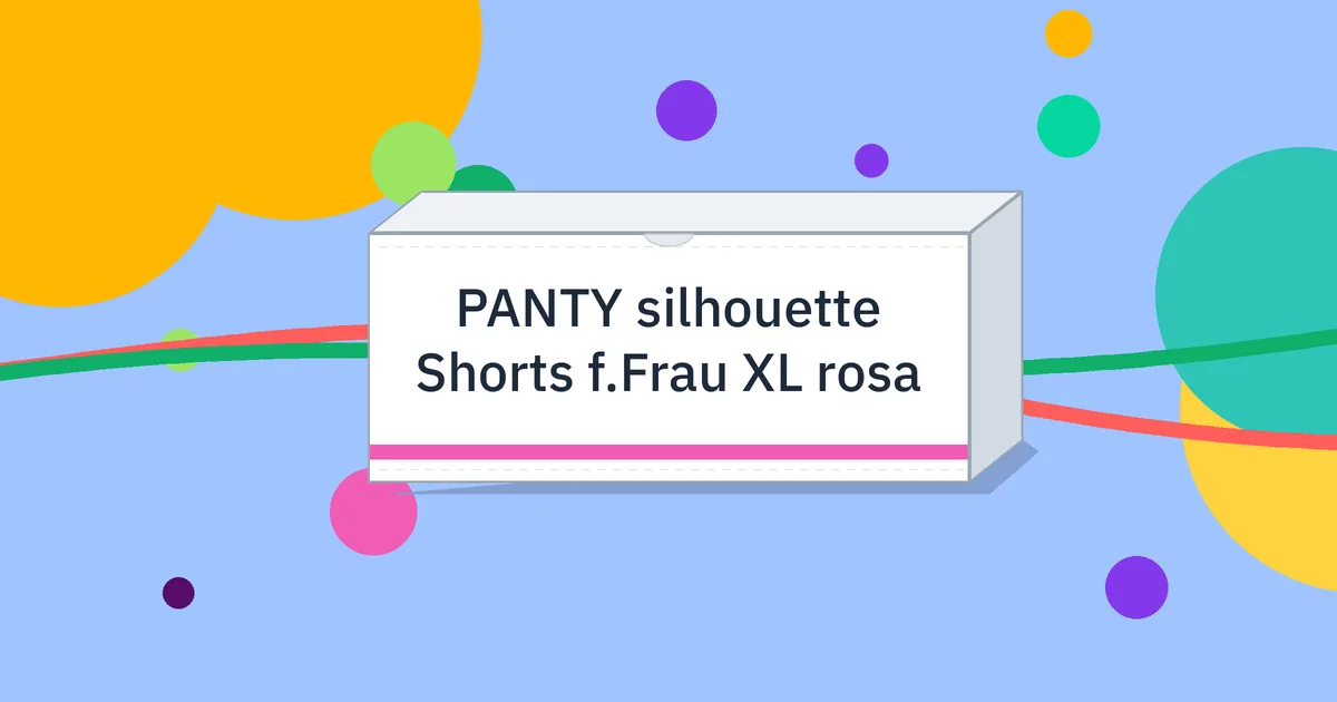 Symbolbild: Packung mit der Aufschrift PANTY silhouette Shorts f.Frau XL rosa (PZN 16192243) – Verfügbarkeit und Bezug in Apotheken in Frankfurt am Main