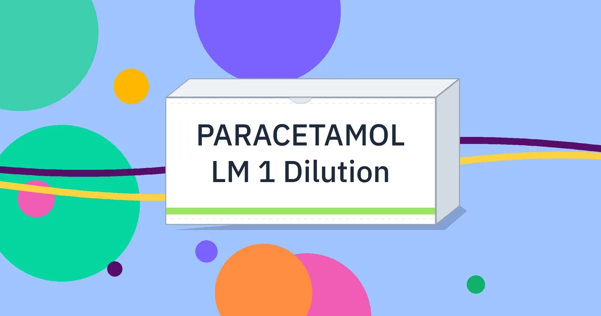 Symbolbild: Packung mit der Aufschrift PARACETAMOL LM 1 Dilution (PZN 12976166) – Verfügbarkeit und Bezug in Apotheken in Frankfurt am Main