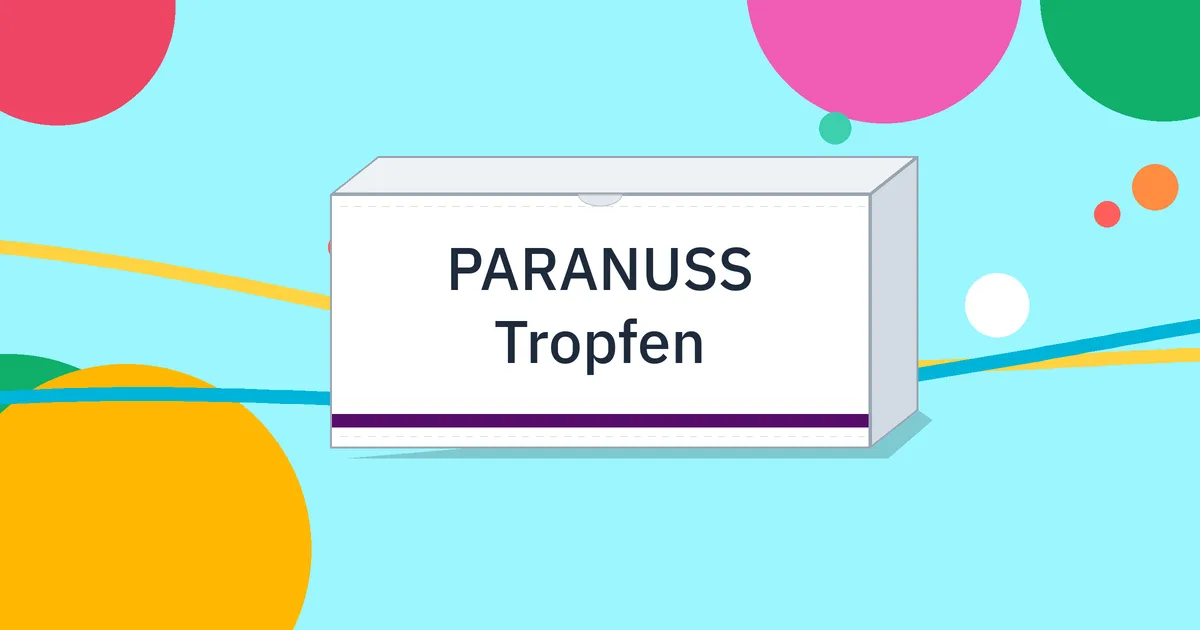 Symbolbild: Packung mit der Aufschrift PARANUSS Tropfen (PZN 19418883) – Verfügbarkeit und Bezug in Apotheken in Frankfurt am Main