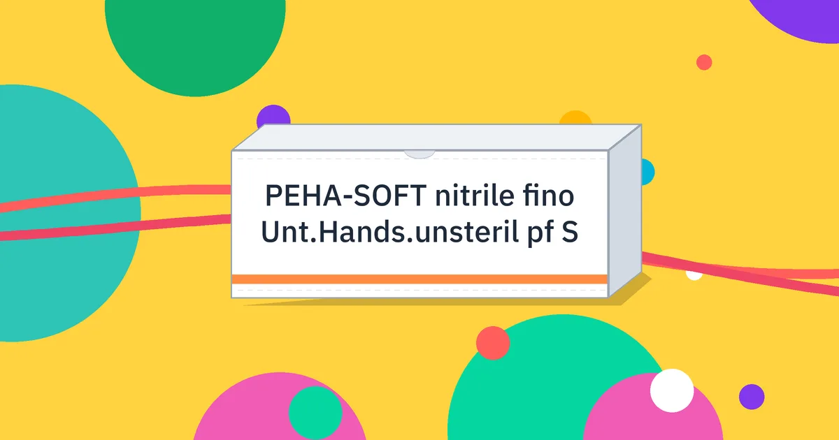 Symbolbild: Packung mit der Aufschrift PEHA-SOFT nitrile fino Unt.Hands.unsteril pf S (PZN 11309189) – Verfügbarkeit und Bezug in Apotheken in Frankfurt am Main