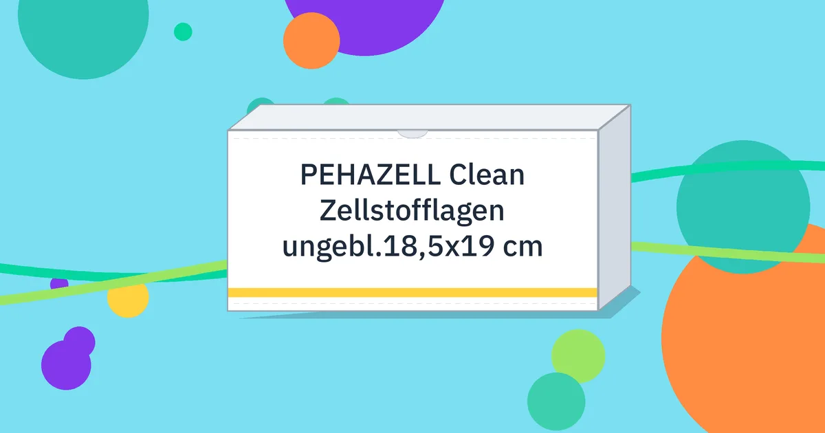 Symbolbild: Packung mit der Aufschrift PEHAZELL Clean Zellstofflagen ungebl.18,5x19 cm (PZN 16382966) – Verfügbarkeit und Bezug in Apotheken in Frankfurt am Main
