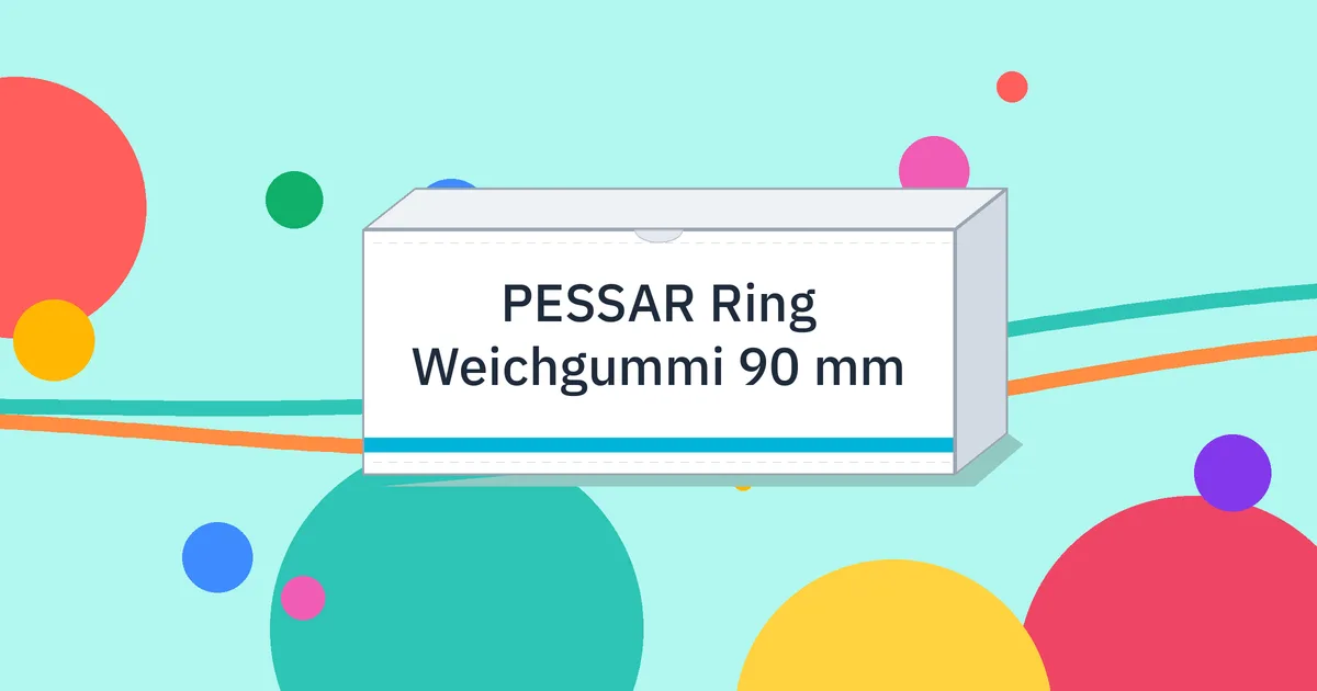 Symbolbild: Packung mit der Aufschrift PESSAR Ring Weichgummi 90 mm (PZN 01733851) – Verfügbarkeit und Bezug in Apotheken in Frankfurt am Main