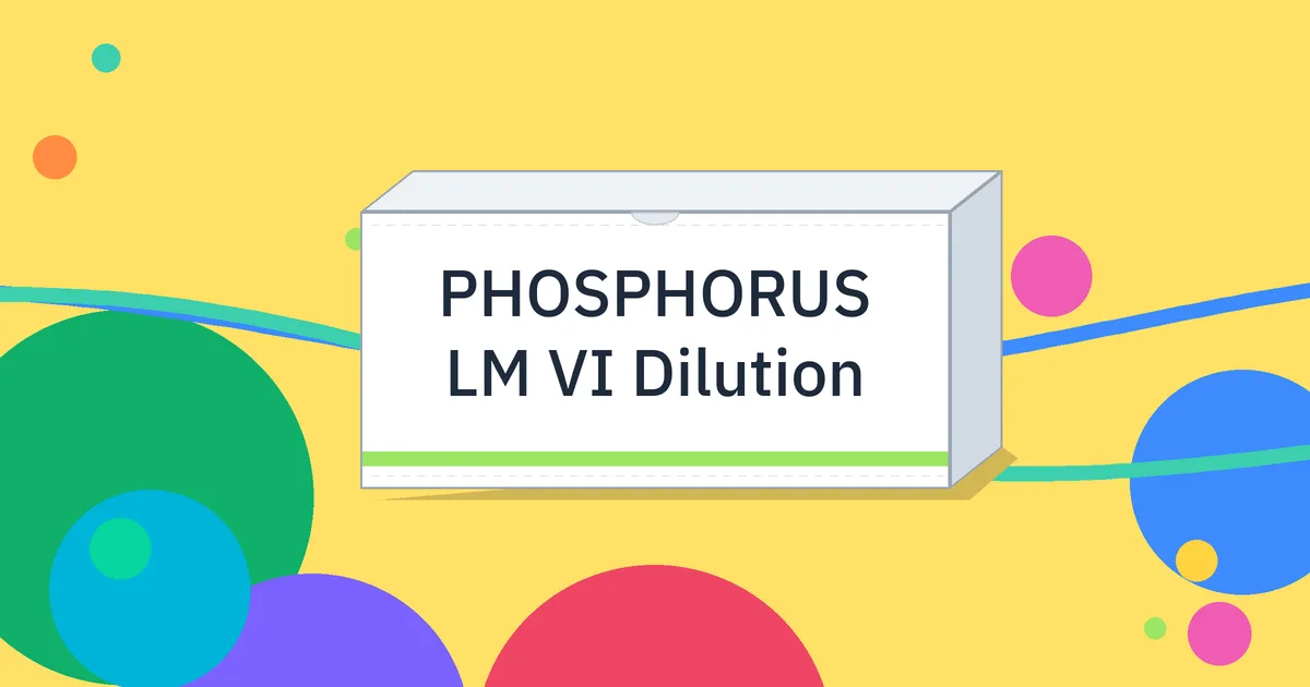 Symbolbild: Packung mit der Aufschrift PHOSPHORUS LM VI Dilution (PZN 02821586) – Verfügbarkeit und Bezug in Apotheken in Frankfurt am Main