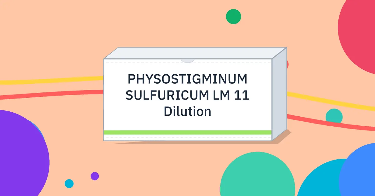 Symbolbild: Packung mit der Aufschrift PHYSOSTIGMINUM SULFURICUM LM 11 Dilution (PZN 13640184) – Verfügbarkeit und Bezug in Apotheken in Frankfurt am Main