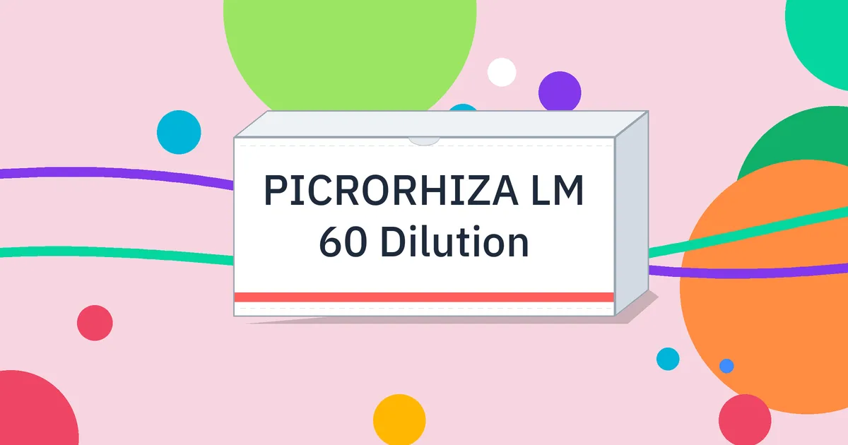 Symbolbild: Packung mit der Aufschrift PICRORHIZA LM 60 Dilution (PZN 13641835) – Verfügbarkeit und Bezug in Apotheken in Frankfurt am Main
