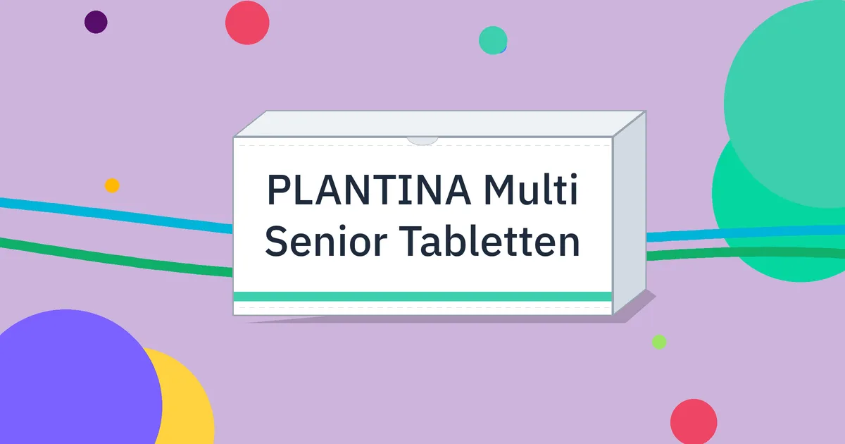Symbolbild: Packung mit der Aufschrift PLANTINA Multi Senior Tabletten (PZN 17216201) – Verfügbarkeit und Bezug in Apotheken in Frankfurt am Main