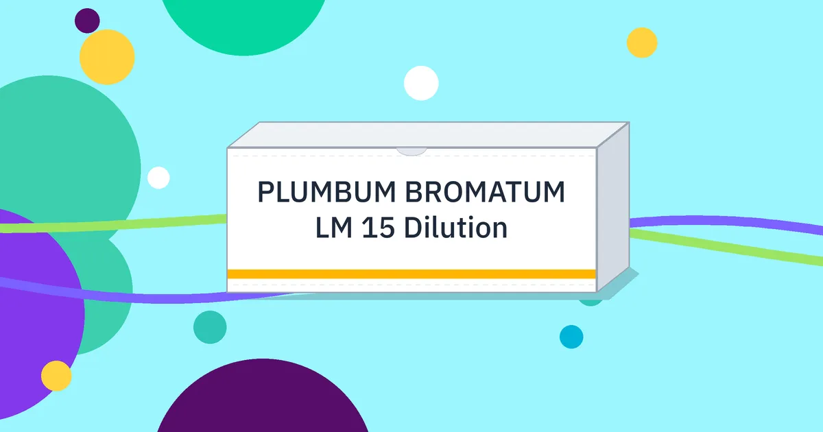 Symbolbild: Packung mit der Aufschrift PLUMBUM BROMATUM LM 15 Dilution (PZN 13039788) – Verfügbarkeit und Bezug in Apotheken in Frankfurt am Main