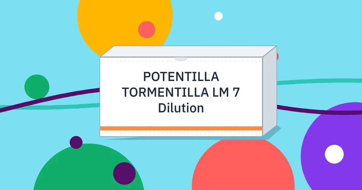 Symbolbild: Packung mit der Aufschrift POTENTILLA TORMENTILLA LM 7 Dilution (PZN 13665592) – Verfügbarkeit und Bezug in Apotheken in Frankfurt am Main