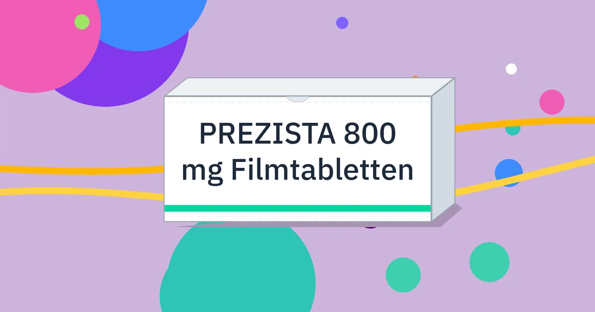 Symbolbild: Packung mit der Aufschrift PREZISTA 800 mg Filmtabletten (PZN 10179230) – Verfügbarkeit und Bezug in Apotheken in Frankfurt am Main