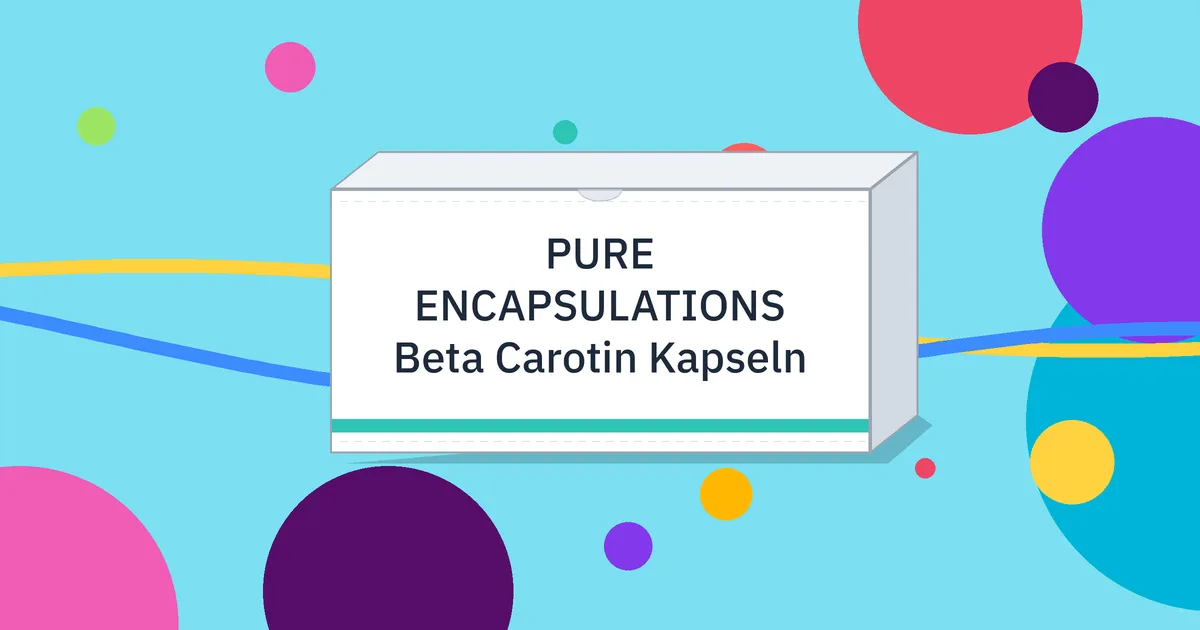 Symbolbild: Packung mit der Aufschrift PURE ENCAPSULATIONS Beta Carotin Kapseln (PZN 06552249) – Verfügbarkeit und Bezug in Apotheken in Frankfurt am Main