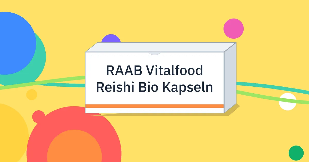 Symbolbild: Packung mit der Aufschrift RAAB Vitalfood Reishi Bio Kapseln (PZN 19305535) – Verfügbarkeit und Bezug in Apotheken in Frankfurt am Main