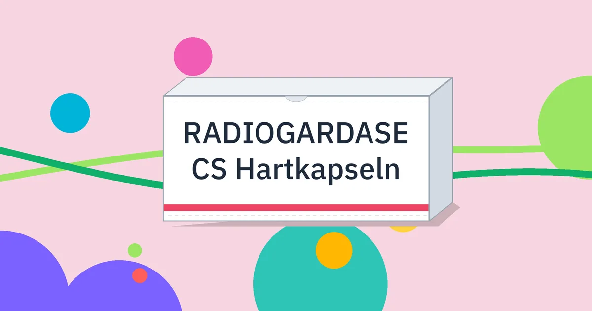 Symbolbild: Packung mit der Aufschrift RADIOGARDASE CS Hartkapseln (PZN 10212855) – Verfügbarkeit und Bezug in Apotheken in Frankfurt am Main