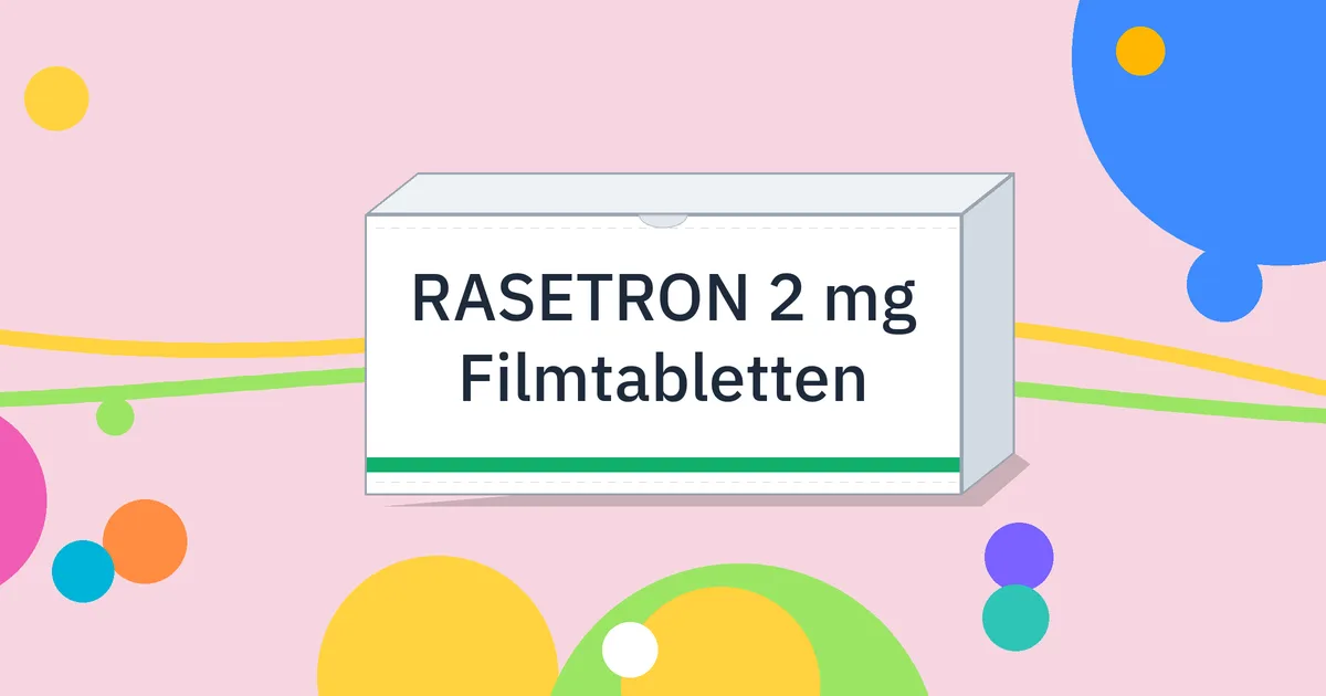 Symbolbild: Packung mit der Aufschrift RASETRON 2 mg Filmtabletten (PZN 20509674) – Verfügbarkeit und Bezug in Apotheken in Frankfurt am Main