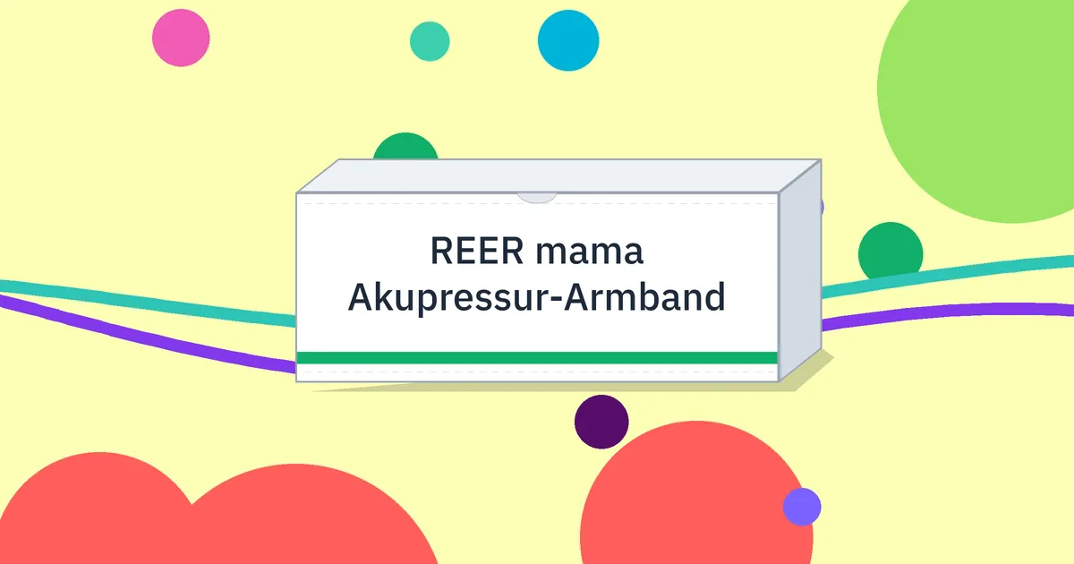 Symbolbild: Packung mit der Aufschrift REER mama Akupressur-Armband (PZN 19501325) – Verfügbarkeit und Bezug in Apotheken in Frankfurt am Main