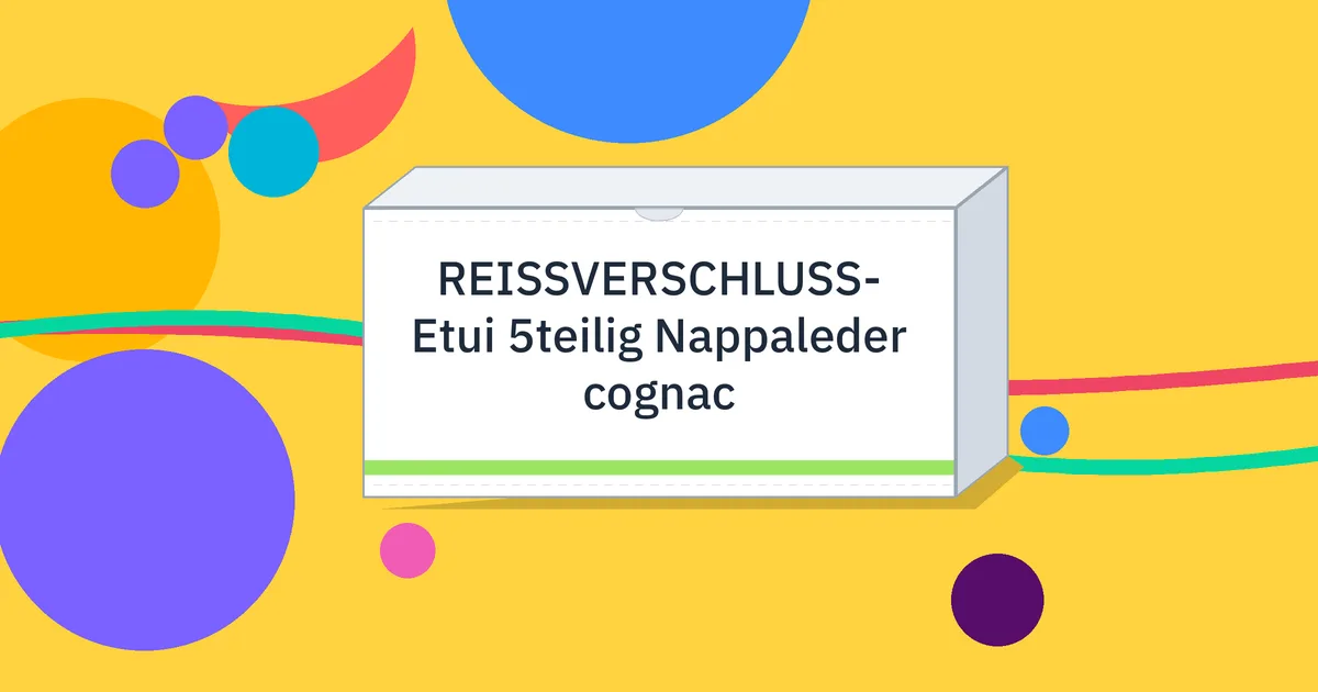 Symbolbild: Packung mit der Aufschrift REISSVERSCHLUSS-Etui 5teilig Nappaleder cognac (PZN 17288608) – Verfügbarkeit und Bezug in Apotheken in Frankfurt am Main