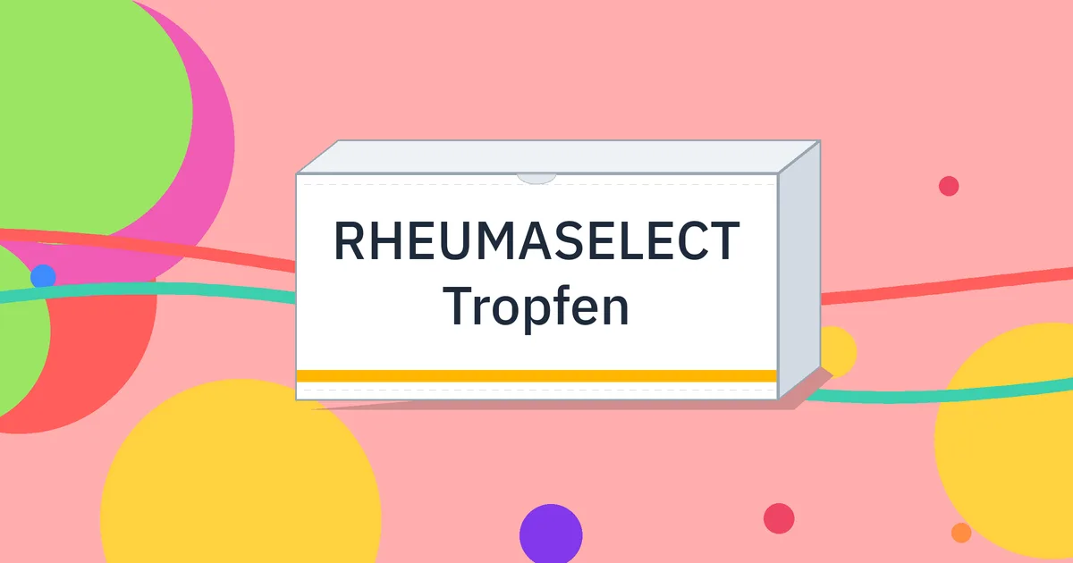 Symbolbild: Packung mit der Aufschrift RHEUMASELECT Tropfen (PZN 01431788) – Verfügbarkeit und Bezug in Apotheken in Frankfurt am Main