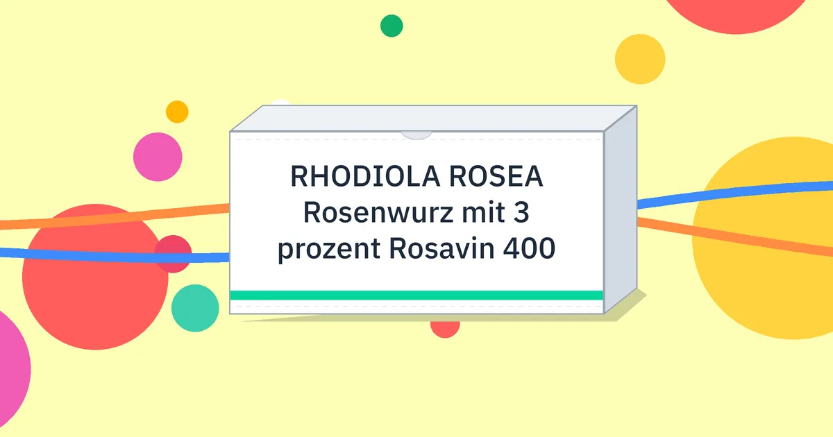 Symbolbild: Packung mit der Aufschrift RHODIOLA ROSEA Rosenwurz mit 3 prozent Rosavin 400 (PZN 10007434) – Verfügbarkeit und Bezug in Apotheken in Frankfurt am Main