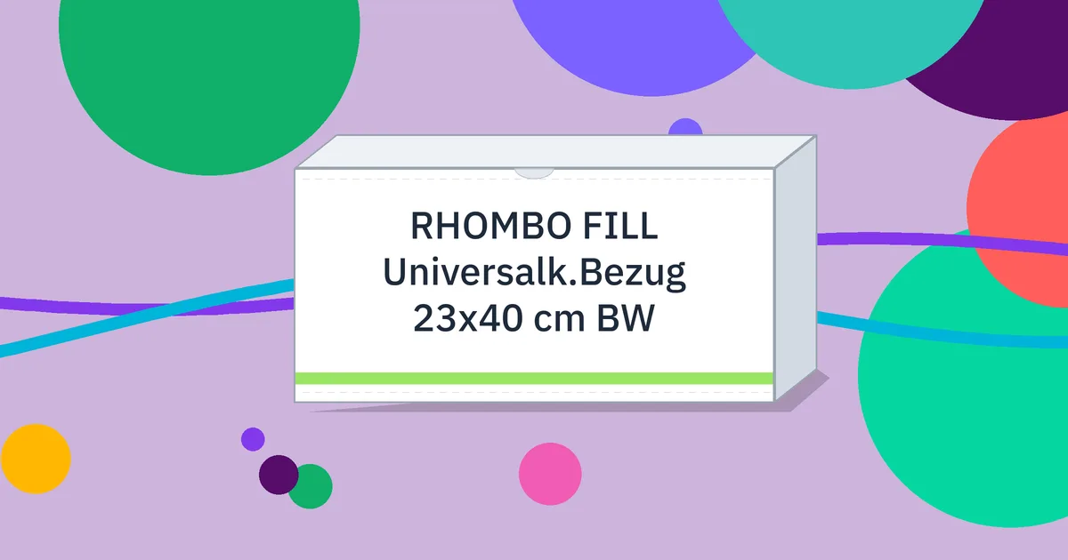 Symbolbild: Packung mit der Aufschrift RHOMBO FILL Universalk.Bezug 23x40 cm BW (PZN 03948484) – Verfügbarkeit und Bezug in Apotheken in Frankfurt am Main