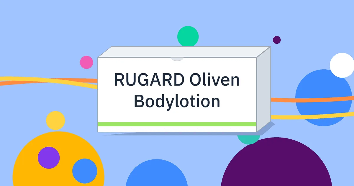 Symbolbild: Packung mit der Aufschrift RUGARD Oliven Bodylotion (PZN 10815105) – Verfügbarkeit und Bezug in Apotheken in Frankfurt am Main