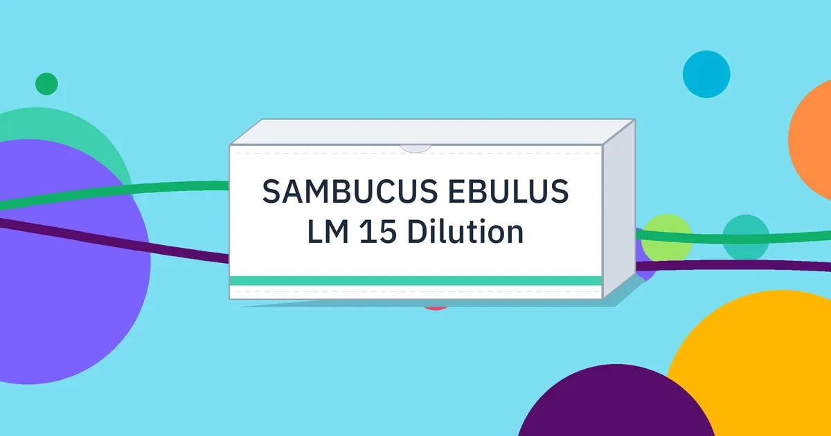 Symbolbild: Packung mit der Aufschrift SAMBUCUS EBULUS LM 15 Dilution (PZN 13180475) – Verfügbarkeit und Bezug in Apotheken in Frankfurt am Main