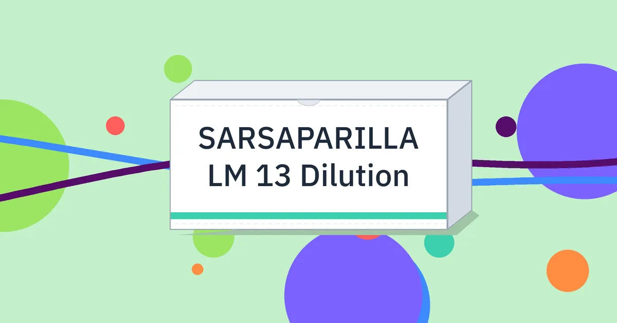 Symbolbild: Packung mit der Aufschrift SARSAPARILLA LM 13 Dilution (PZN 13183077) – Verfügbarkeit und Bezug in Apotheken in Frankfurt am Main
