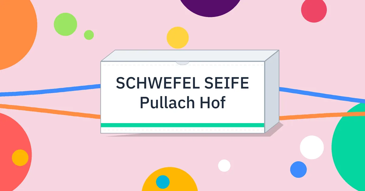 Symbolbild: Packung mit der Aufschrift SCHWEFEL SEIFE Pullach Hof (PZN 20421152) – Verfügbarkeit und Bezug in Apotheken in Frankfurt am Main