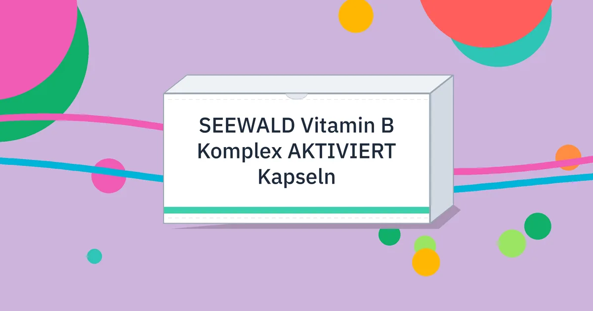 Symbolbild: Packung mit der Aufschrift SEEWALD Vitamin B Komplex AKTIVIERT Kapseln (PZN 17203919) – Verfügbarkeit und Bezug in Apotheken in Frankfurt am Main
