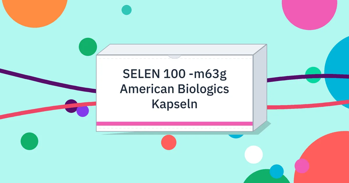 Symbolbild: Packung mit der Aufschrift SELEN 100 -m63g American Biologics Kapseln (PZN 17363770) – Verfügbarkeit und Bezug in Apotheken in Frankfurt am Main