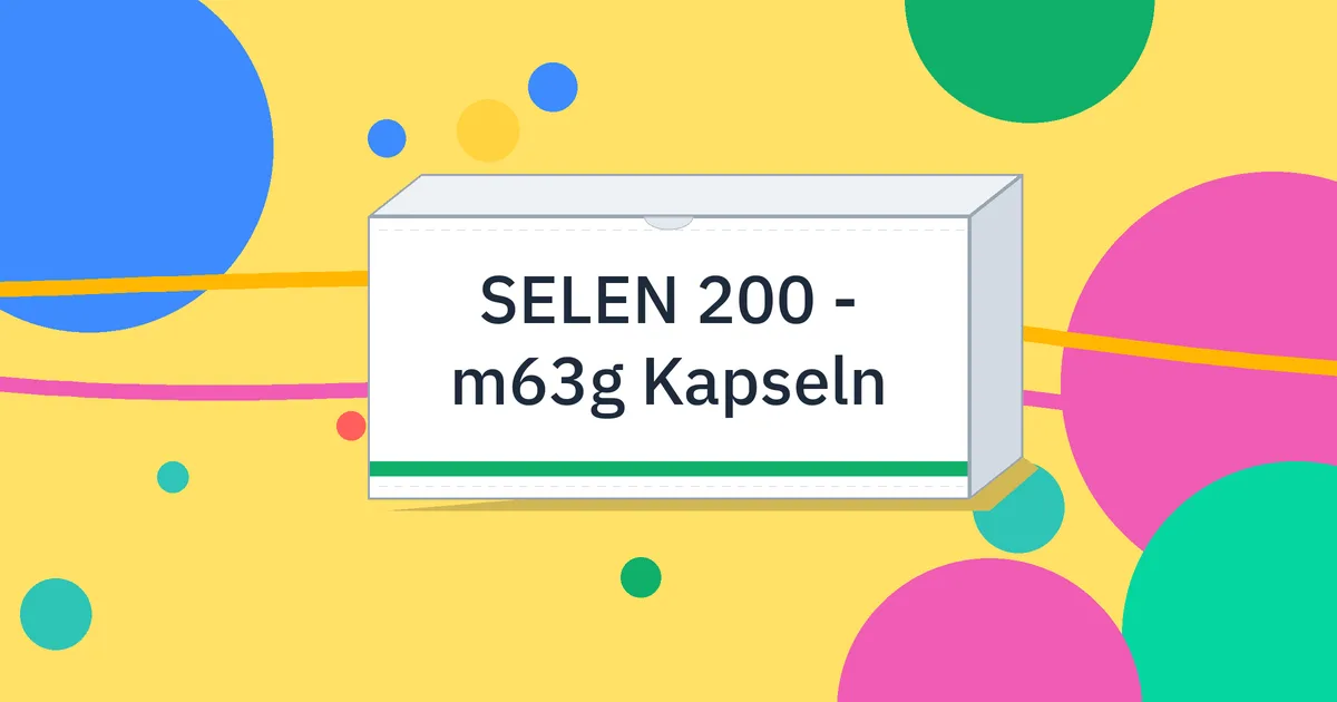 Symbolbild: Packung mit der Aufschrift SELEN 200 -m63g Kapseln (PZN 19642445) – Verfügbarkeit und Bezug in Apotheken in Frankfurt am Main