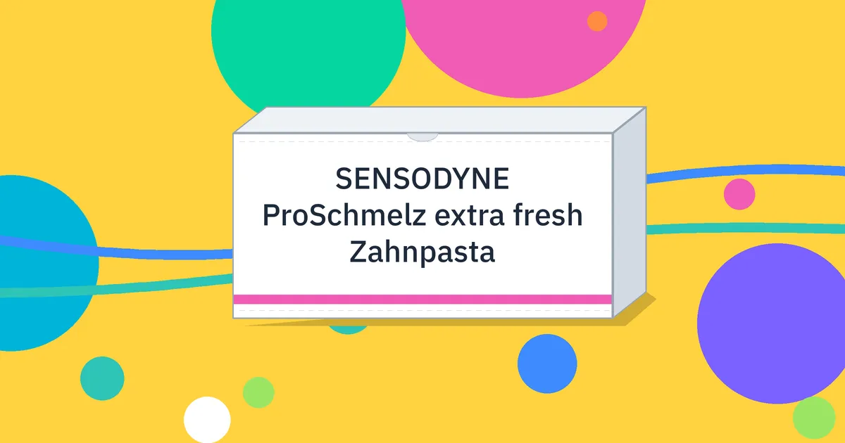 Symbolbild: Packung mit der Aufschrift SENSODYNE ProSchmelz extra fresh Zahnpasta (PZN 10302251) – Verfügbarkeit und Bezug in Apotheken in Frankfurt am Main