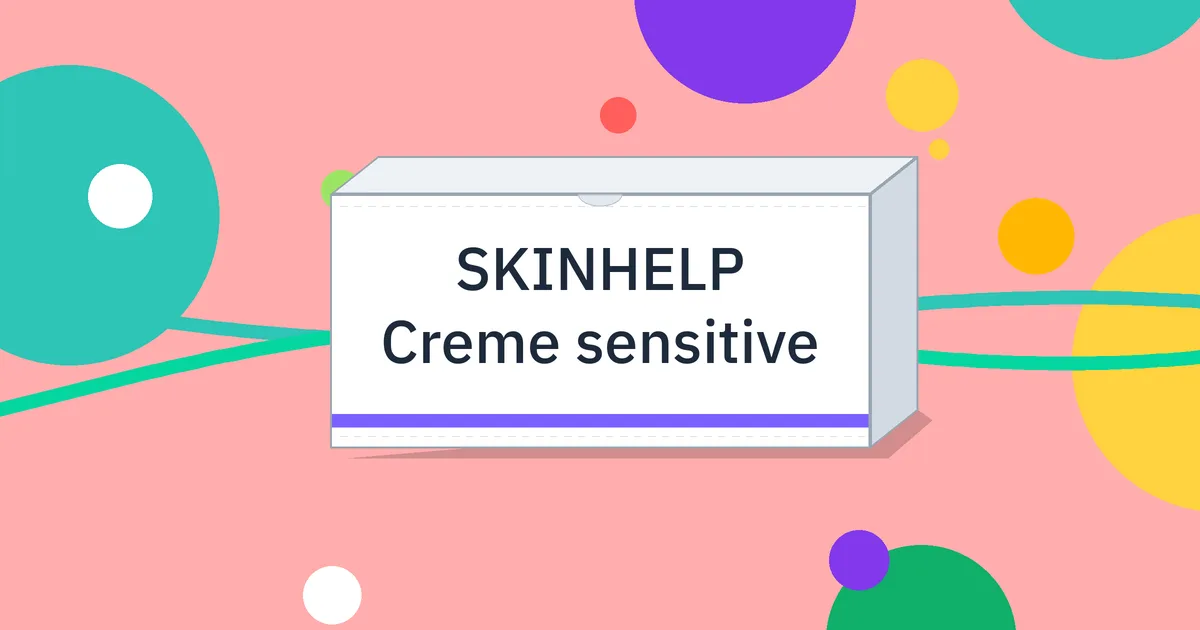 Symbolbild: Packung mit der Aufschrift SKINHELP Creme sensitive (PZN 11094205) – Verfügbarkeit und Bezug in Apotheken in Frankfurt am Main