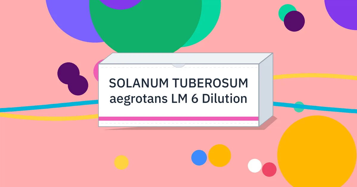 Symbolbild: Packung mit der Aufschrift SOLANUM TUBEROSUM aegrotans LM 6 Dilution (PZN 13193727) – Verfügbarkeit und Bezug in Apotheken in Frankfurt am Main