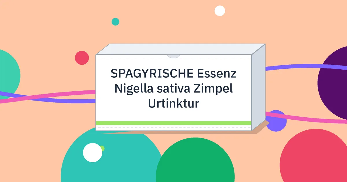 Symbolbild: Packung mit der Aufschrift SPAGYRISCHE Essenz Nigella sativa Zimpel Urtinktur (PZN 15816397) – Verfügbarkeit und Bezug in Apotheken in Frankfurt am Main