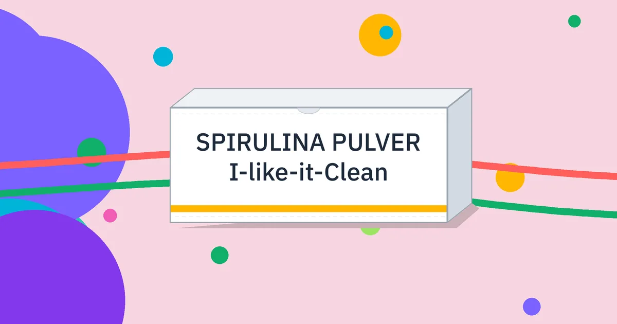 Symbolbild: Packung mit der Aufschrift SPIRULINA PULVER I-like-it-Clean (PZN 19062937) – Verfügbarkeit und Bezug in Apotheken in Frankfurt am Main