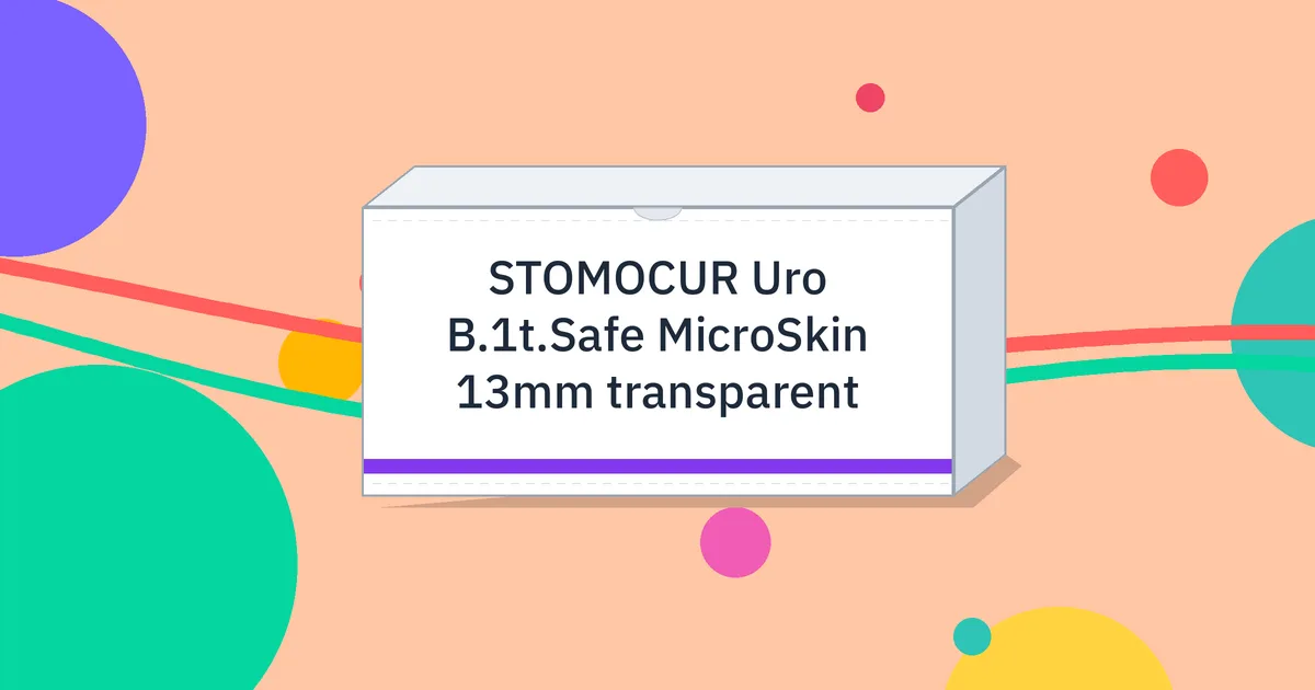 Symbolbild: Packung mit der Aufschrift STOMOCUR Uro B.1t.Safe MicroSkin 13mm transparent (PZN 17206504) – Verfügbarkeit und Bezug in Apotheken in Frankfurt am Main