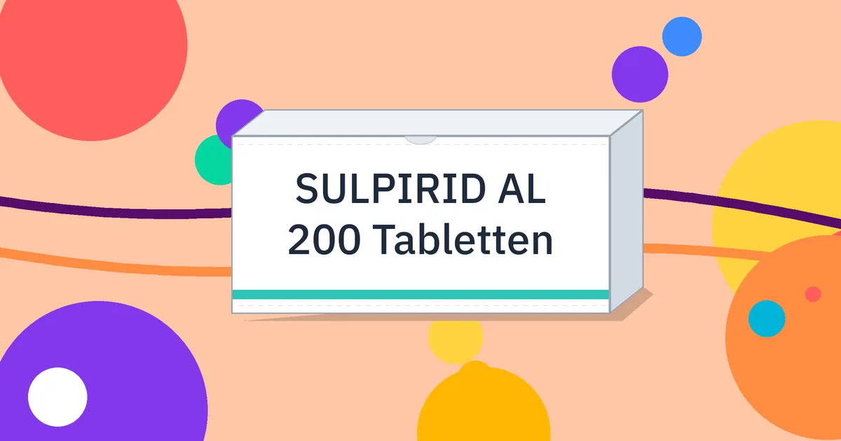 Symbolbild: Packung mit der Aufschrift SULPIRID AL 200 Tabletten (PZN 01545061) – Verfügbarkeit und Bezug in Apotheken in Frankfurt am Main