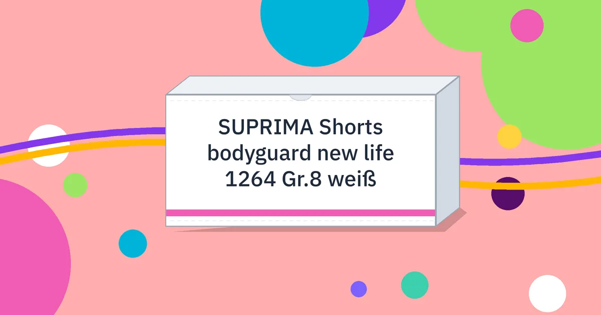 Symbolbild: Packung mit der Aufschrift SUPRIMA Shorts bodyguard new life 1264 Gr.8 weiß (PZN 18401099) – Verfügbarkeit und Bezug in Apotheken in Frankfurt am Main
