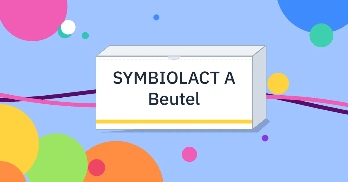 Symbolbild: Packung mit der Aufschrift SYMBIOLACT A Beutel (PZN 00171871) – Verfügbarkeit und Bezug in Apotheken in Frankfurt am Main