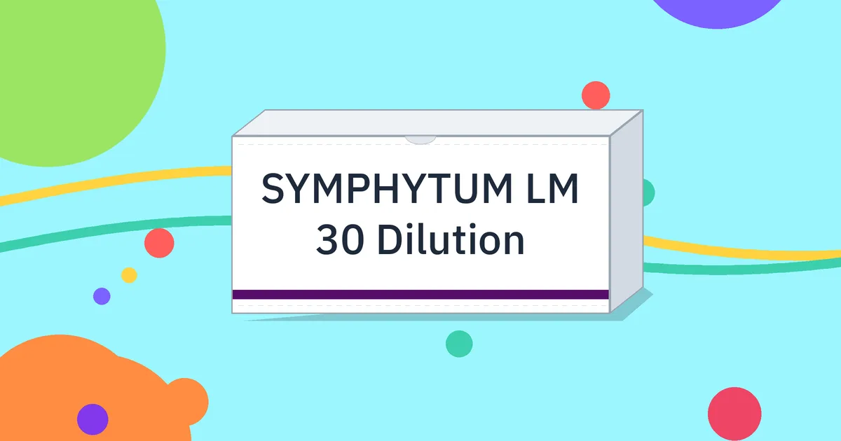 Symbolbild: Packung mit der Aufschrift SYMPHYTUM LM 30 Dilution (PZN 13211916) – Verfügbarkeit und Bezug in Apotheken in Frankfurt am Main