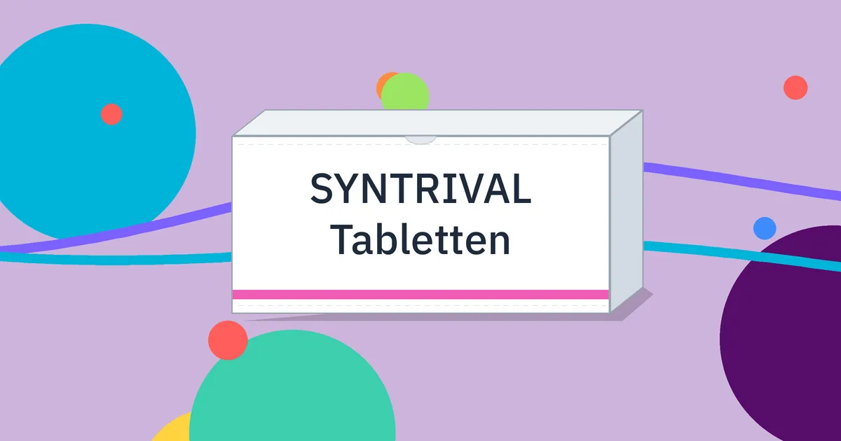 Symbolbild: Packung mit der Aufschrift SYNTRIVAL Tabletten (PZN 10342316) – Verfügbarkeit und Bezug in Apotheken in Frankfurt am Main