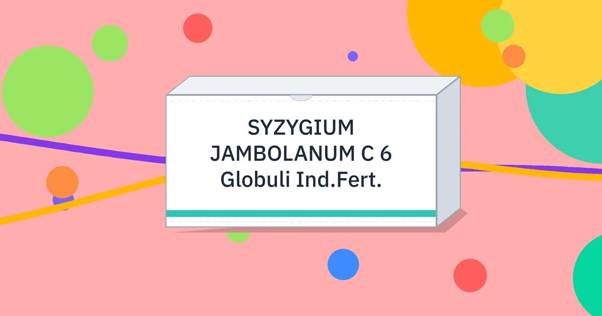 Symbolbild: Packung mit der Aufschrift SYZYGIUM JAMBOLANUM C 6 Globuli Ind.Fert. (PZN 17680826) – Verfügbarkeit und Bezug in Apotheken in Frankfurt am Main