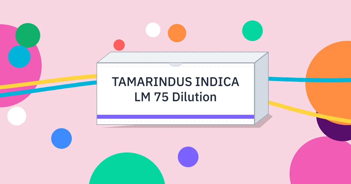 Symbolbild: Packung mit der Aufschrift TAMARINDUS INDICA LM 75 Dilution (PZN 13686921) – Verfügbarkeit und Bezug in Apotheken in Frankfurt am Main