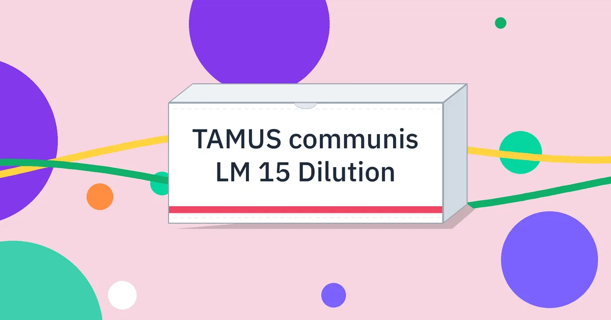 Symbolbild: Packung mit der Aufschrift TAMUS communis LM 15 Dilution (PZN 13687323) – Verfügbarkeit und Bezug in Apotheken in Frankfurt am Main