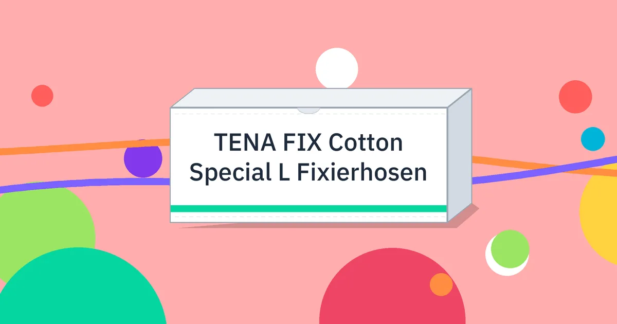 Symbolbild: Packung mit der Aufschrift TENA FIX Cotton Special L Fixierhosen (PZN 13907865) – Verfügbarkeit und Bezug in Apotheken in Frankfurt am Main