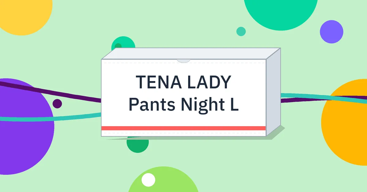 Symbolbild: Packung mit der Aufschrift TENA LADY Pants Night L (PZN 11523706) – Verfügbarkeit und Bezug in Apotheken in Frankfurt am Main