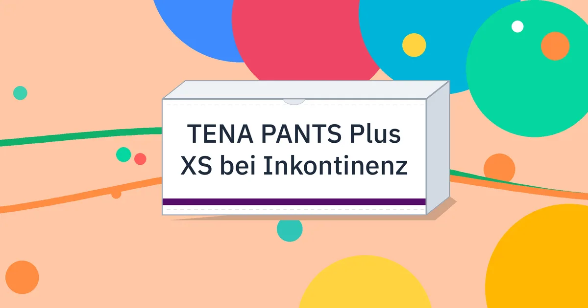 Symbolbild: Packung mit der Aufschrift TENA PANTS Plus XS bei Inkontinenz (PZN 10408794) – Verfügbarkeit und Bezug in Apotheken in Frankfurt am Main