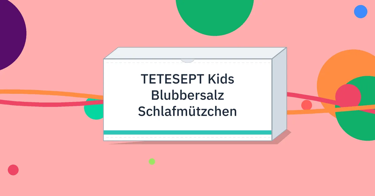 Symbolbild: Packung mit der Aufschrift TETESEPT Kids Blubbersalz Schlafmützchen (PZN 18221977) – Verfügbarkeit und Bezug in Apotheken in Frankfurt am Main