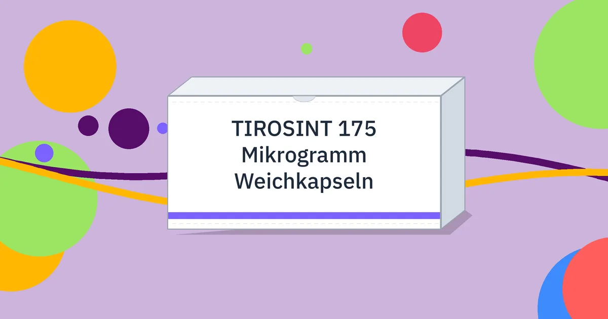 Symbolbild: Packung mit der Aufschrift TIROSINT 175 Mikrogramm Weichkapseln (PZN 16499496) – Verfügbarkeit und Bezug in Apotheken in Frankfurt am Main