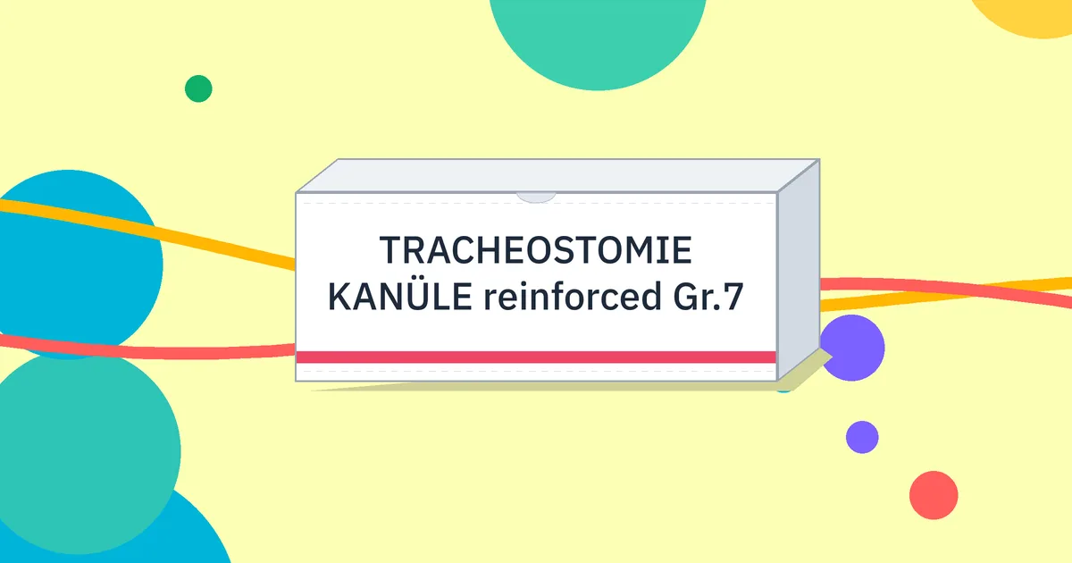 Symbolbild: Packung mit der Aufschrift TRACHEOSTOMIE KANÜLE reinforced Gr.7 (PZN 09224190) – Verfügbarkeit und Bezug in Apotheken in Frankfurt am Main