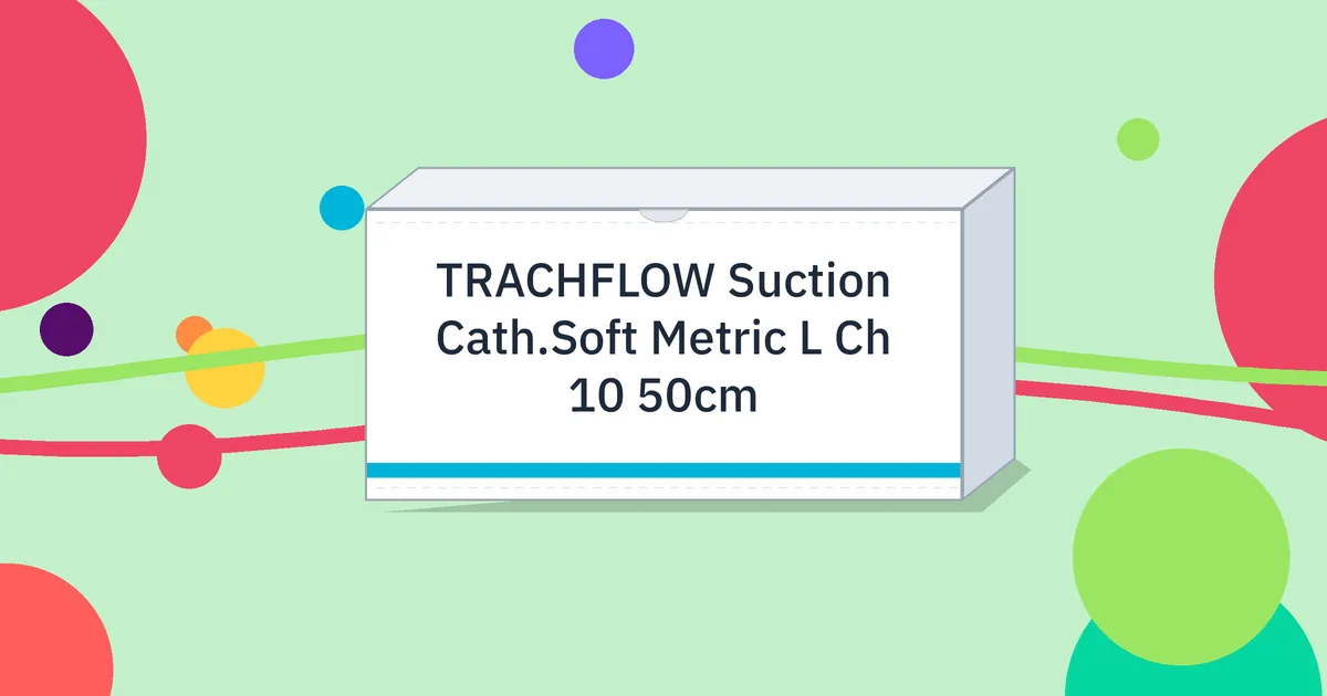 Symbolbild: Packung mit der Aufschrift TRACHFLOW Suction Cath.Soft Metric L Ch 10 50cm (PZN 20313474) – Verfügbarkeit und Bezug in Apotheken in Frankfurt am Main